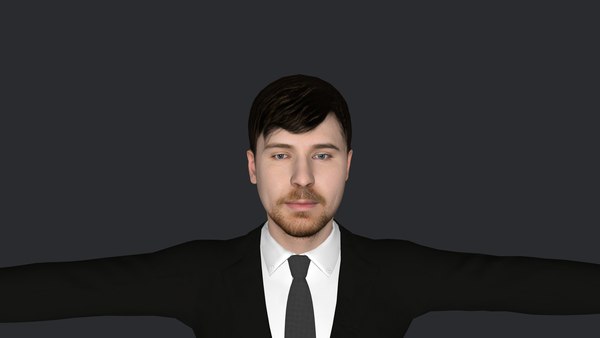 modelo 3d Mr Beast Personaje 3D hiperrealista de cuerpo completo y ...