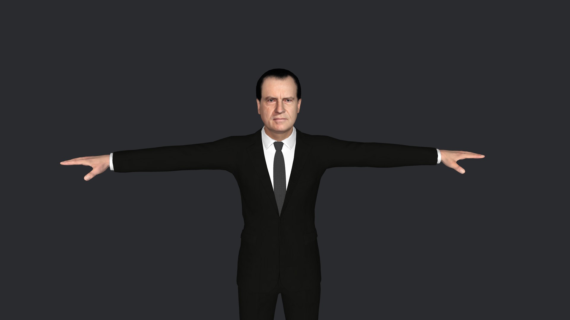 3D Richard Nixon Hyper Realistic Full Body Fully Rigged Character Model ...