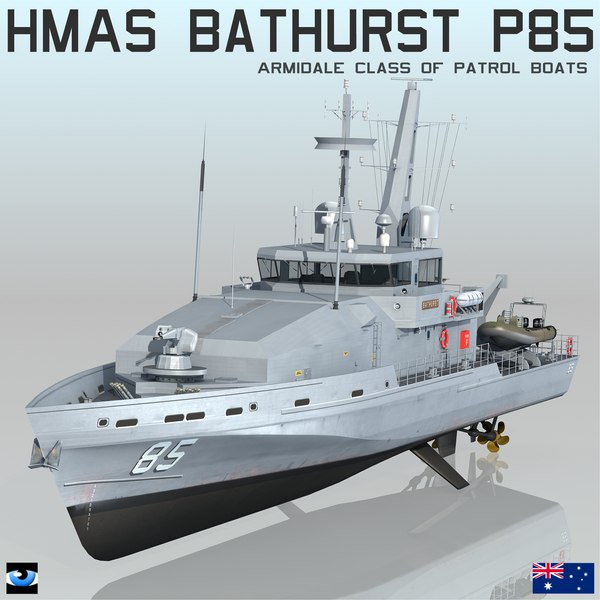 modelo 3d HMAS Bathurst P85 Patrol Boat - TurboSquid 1901977