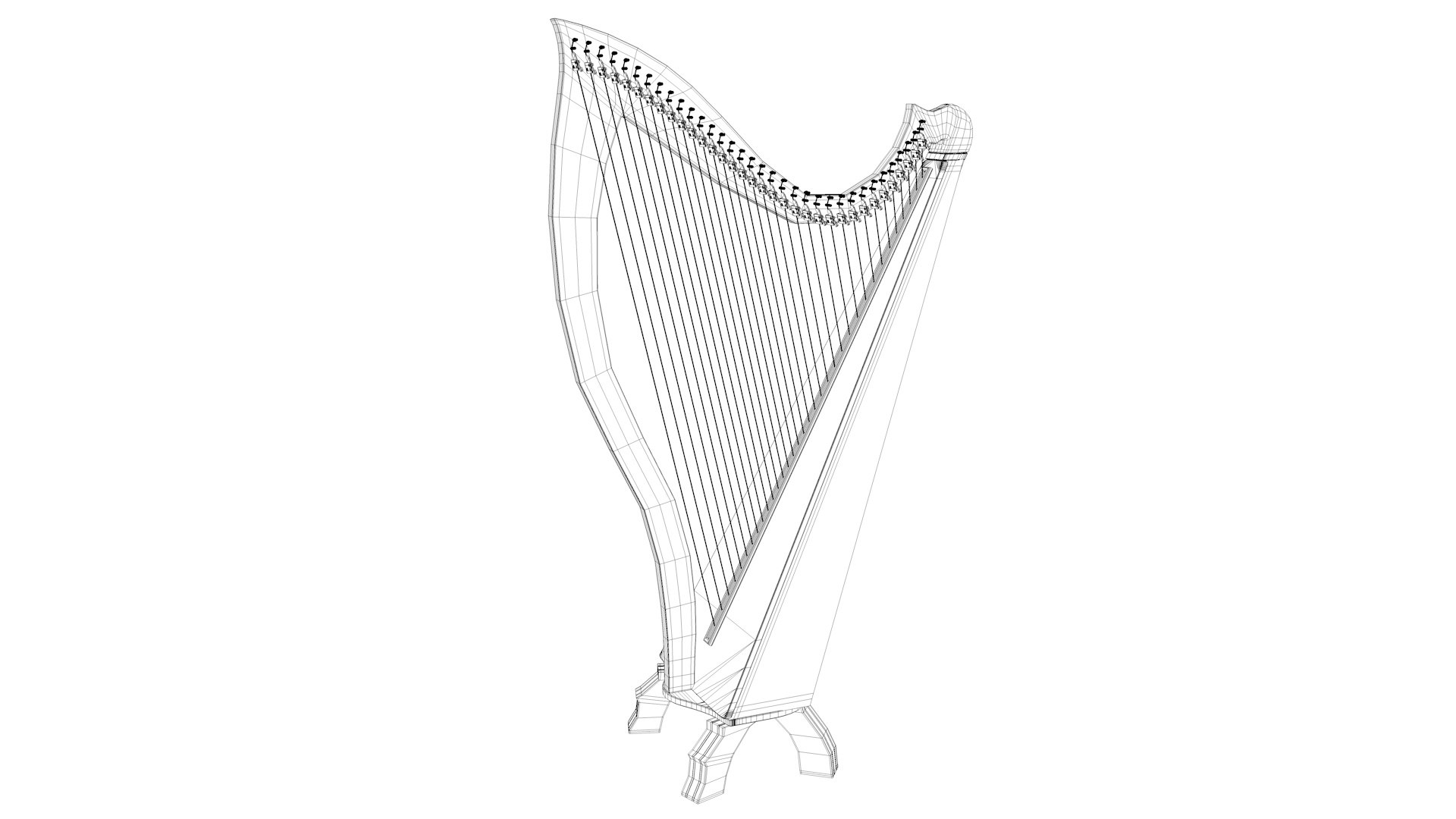 3D Harp Model - TurboSquid 1154815