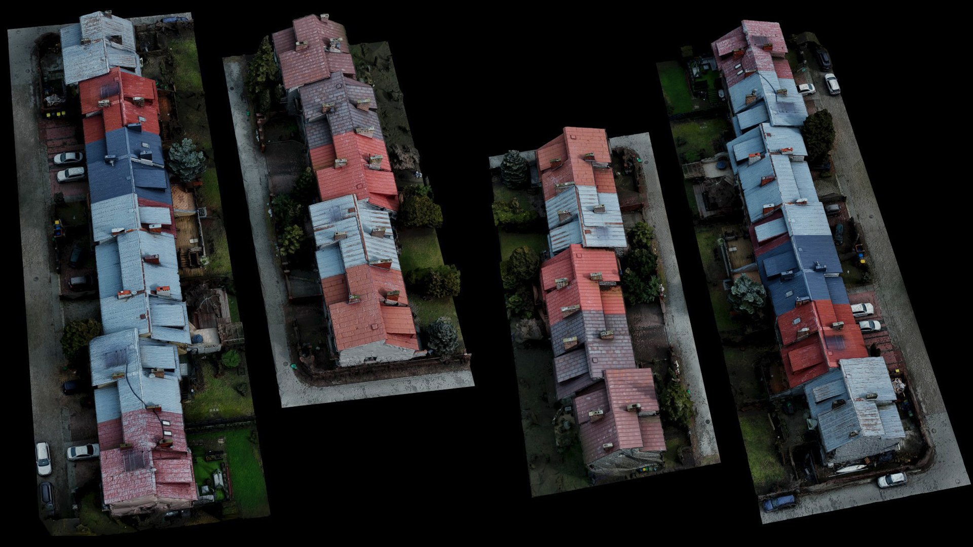 Buildings Small Town Neighbour Houses 2sets Photogrammetry 3D ...