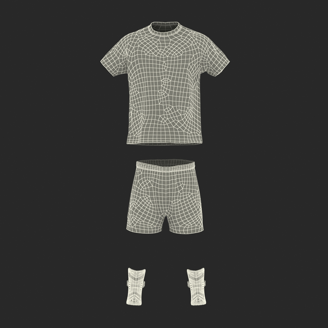 3d Soccer Uniform Red Model