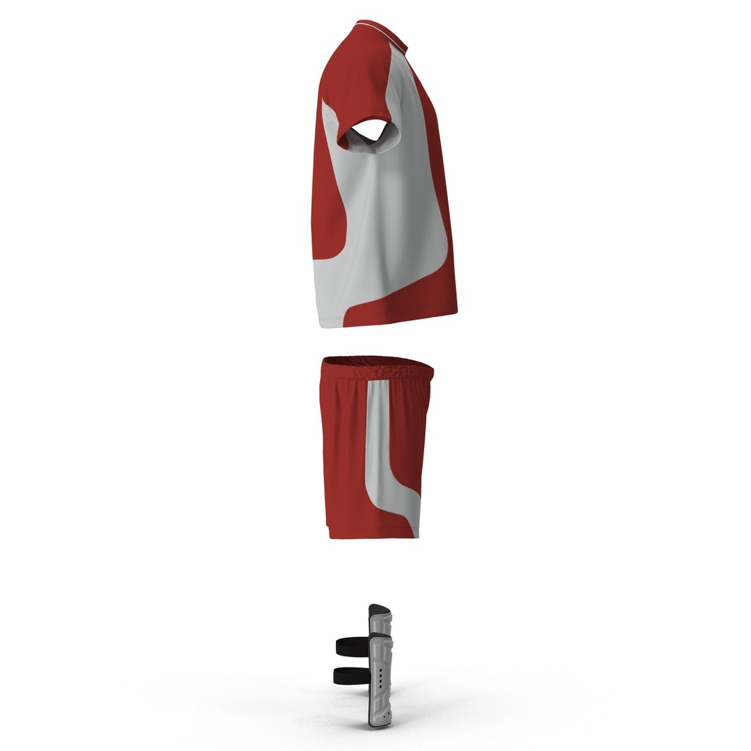 3d Soccer Uniform Red Model
