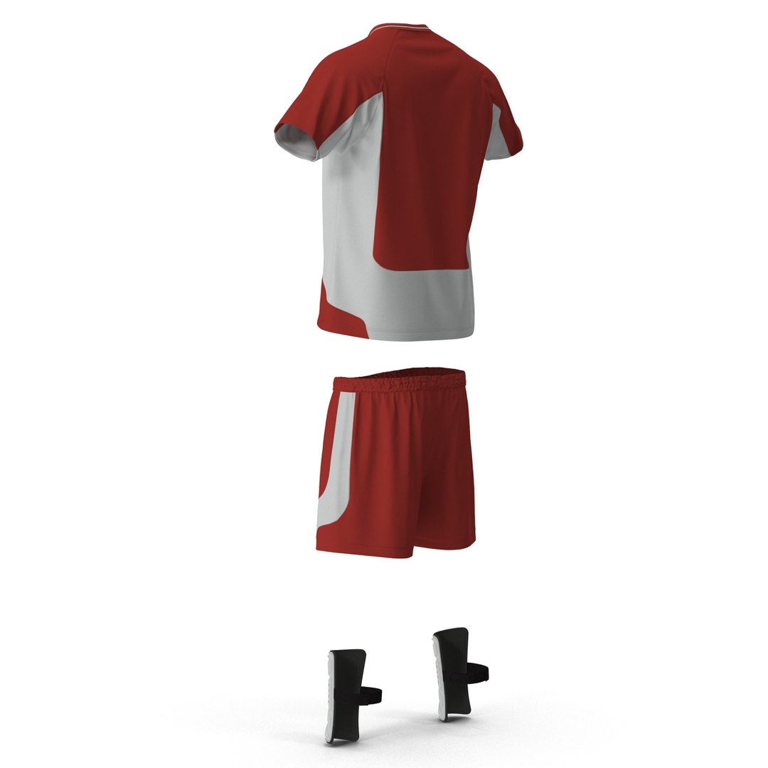 3d Soccer Uniform Red Model