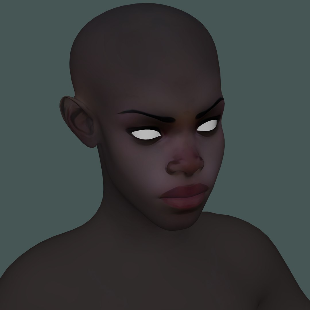 3D Model Stylized Black Woman Character 2 - TurboSquid 2057545