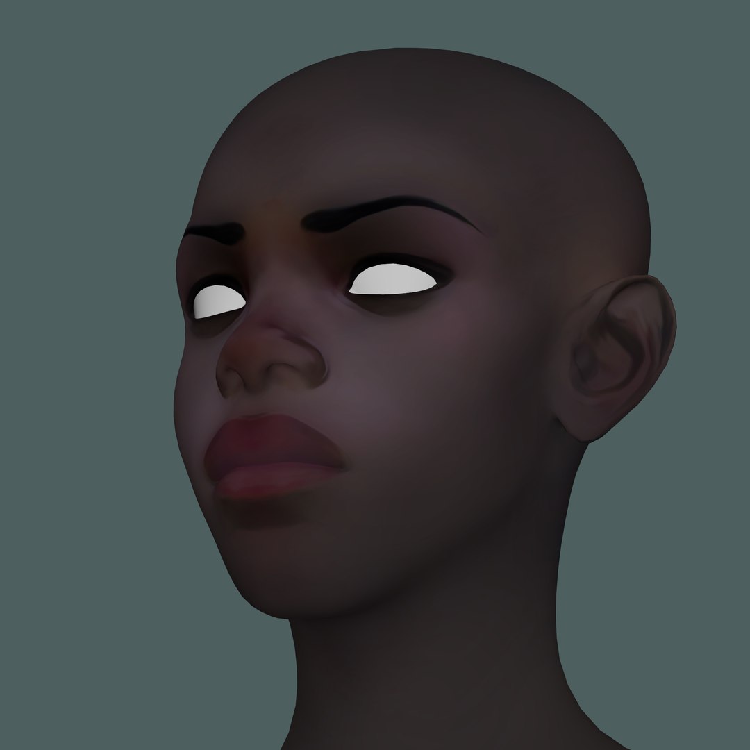 3D Model Stylized Black Woman Character 2 - TurboSquid 2057545