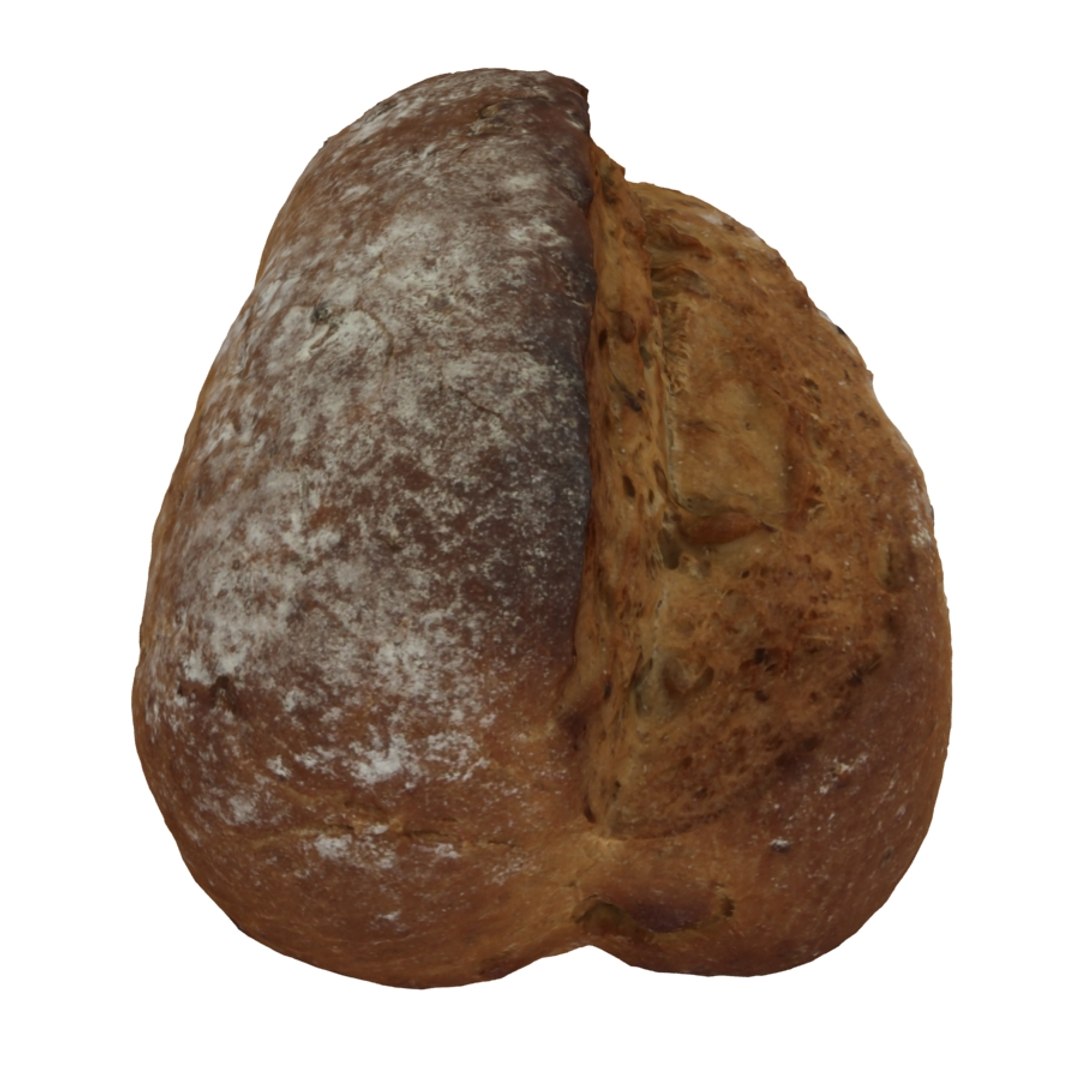 3d Photorealistic German Rye Bread