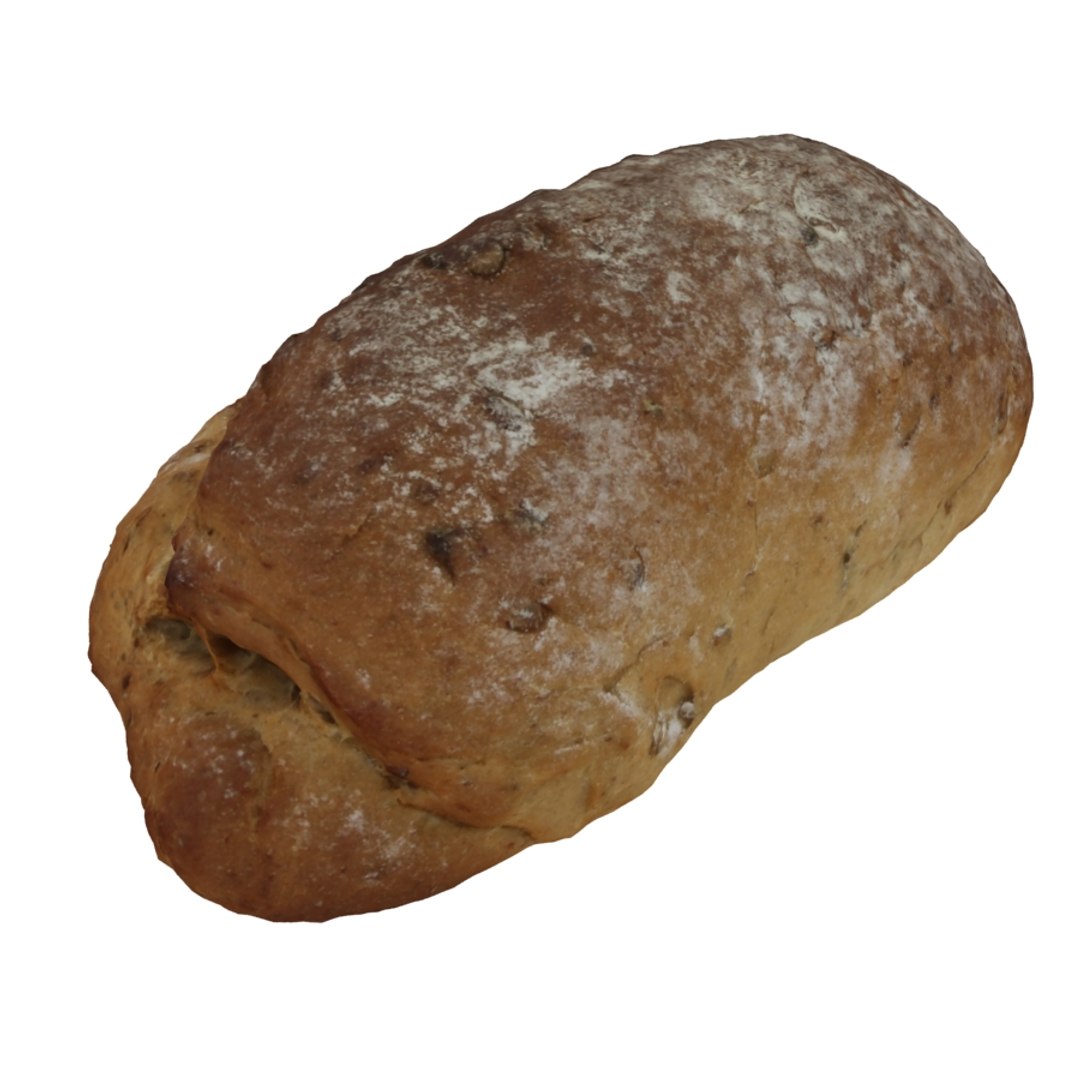 3d Photorealistic German Rye Bread
