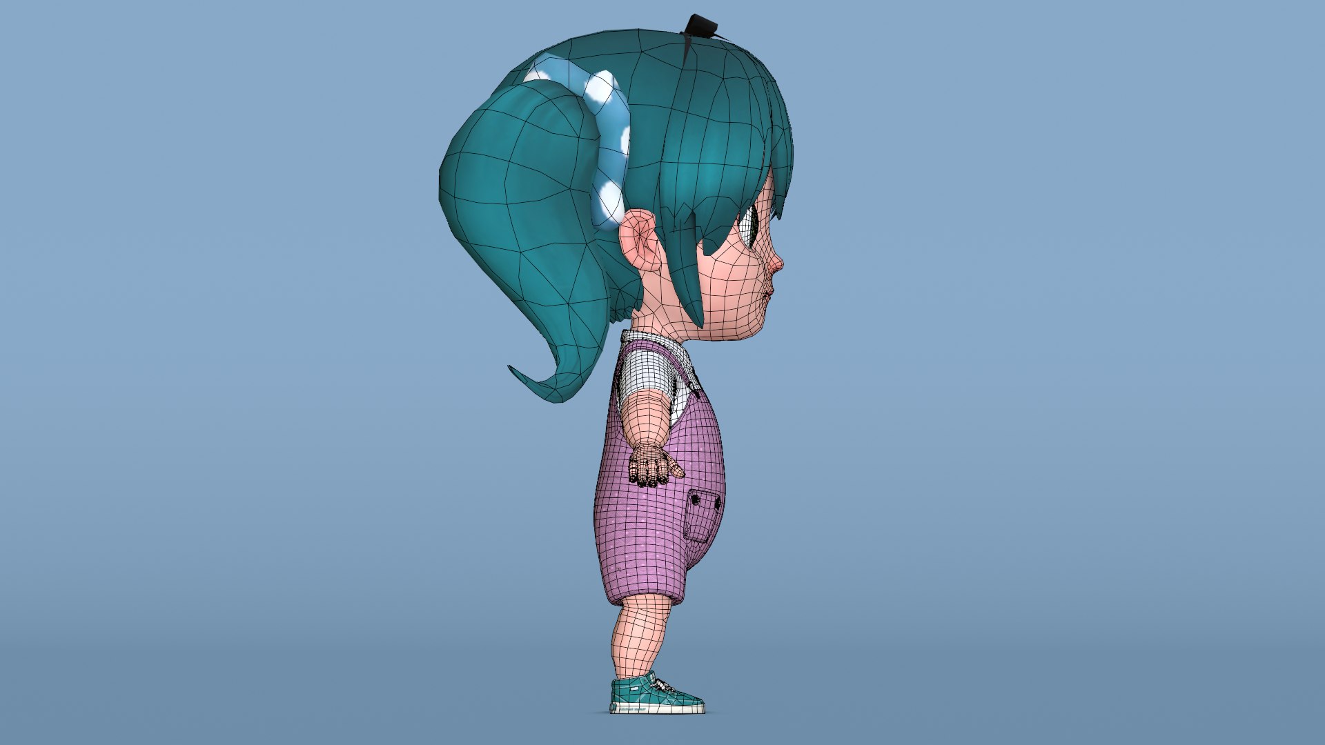 3D Model Cartoon Baby Girl - TurboSquid 1652629