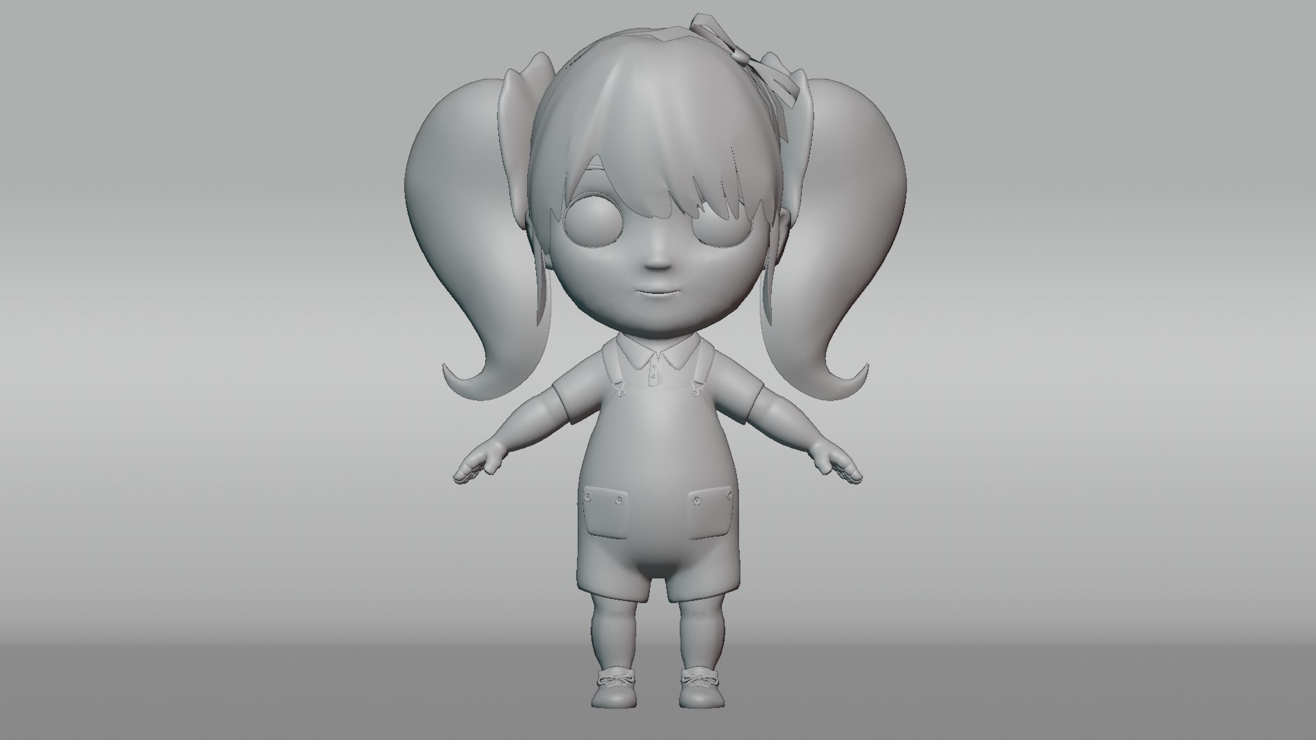3D Model Cartoon Baby Girl - TurboSquid 1652629