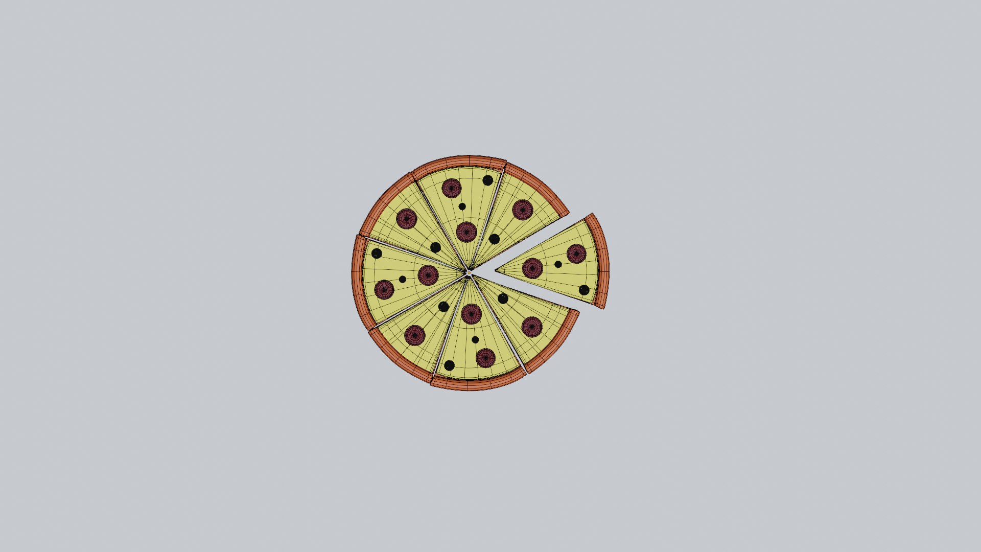 3D Low Poly Pizza Model - TurboSquid 1998836