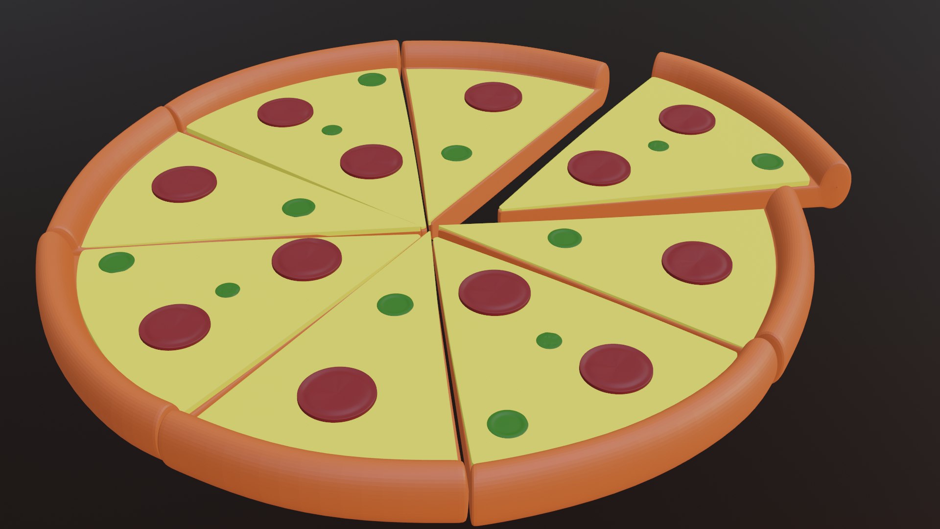 3D Low Poly Pizza Model - TurboSquid 1998836