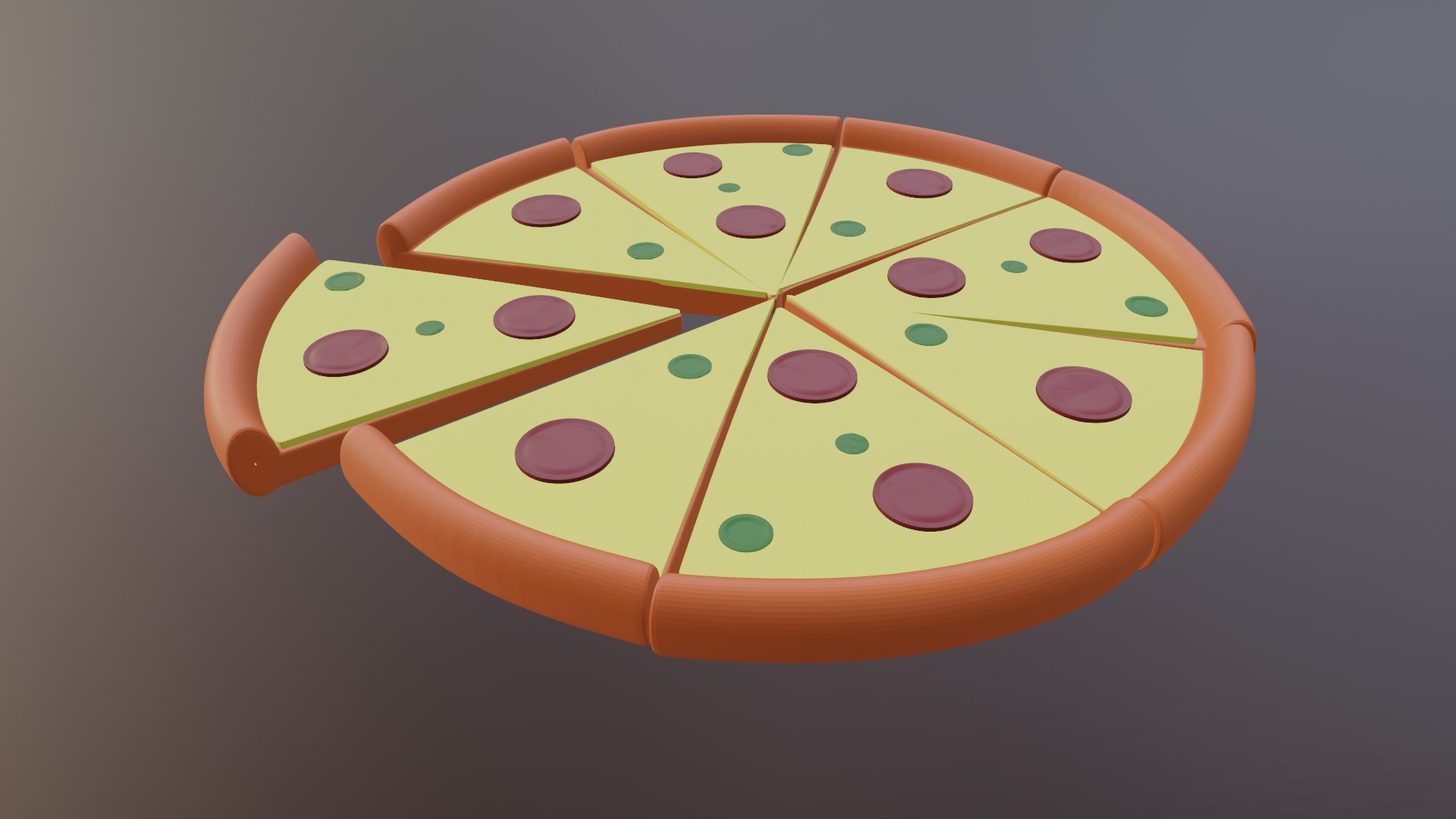 3D Low Poly Pizza Model - TurboSquid 1998836