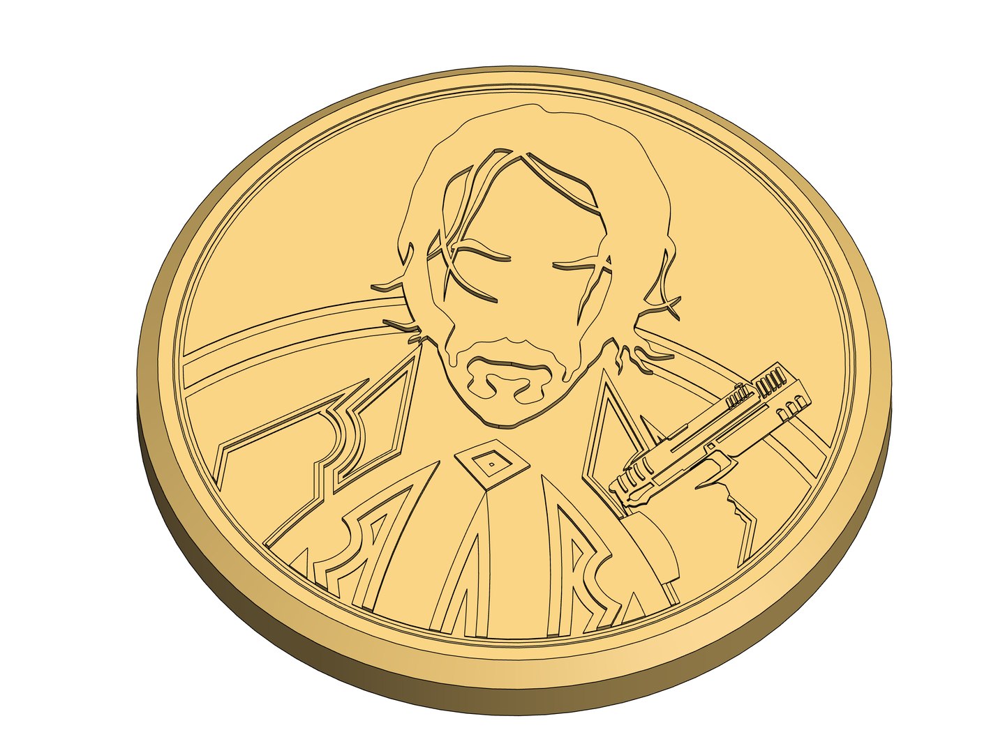 3D Haptic Coin John Wick - TurboSquid 2309785