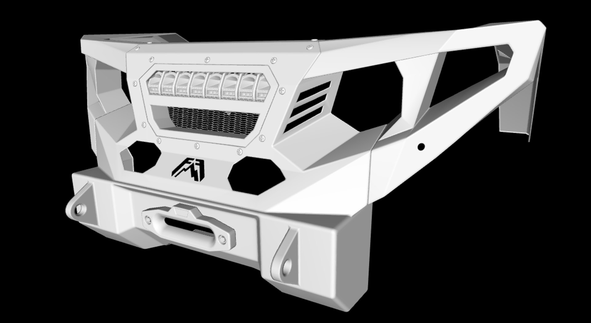 Front Bumper And Light Led RIGID Model - TurboSquid 2077676