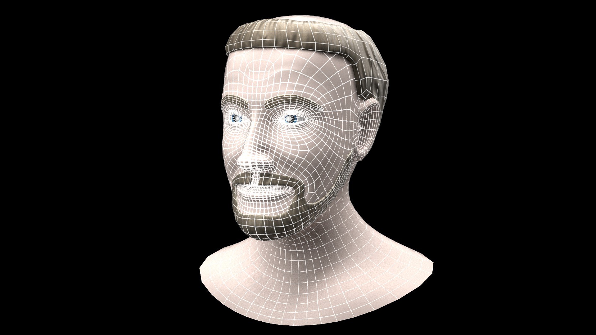 Joshua Pope Head Basemesh 3D Model - TurboSquid 1903069
