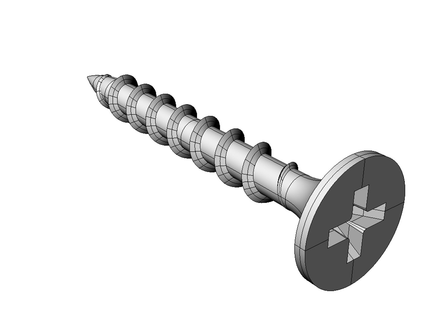 Wood Deck Screw 3d Model