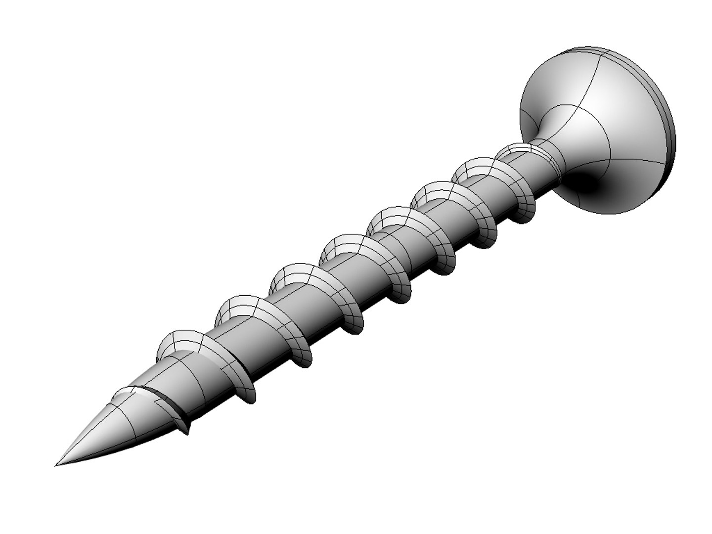 Wood Deck Screw 3d Model