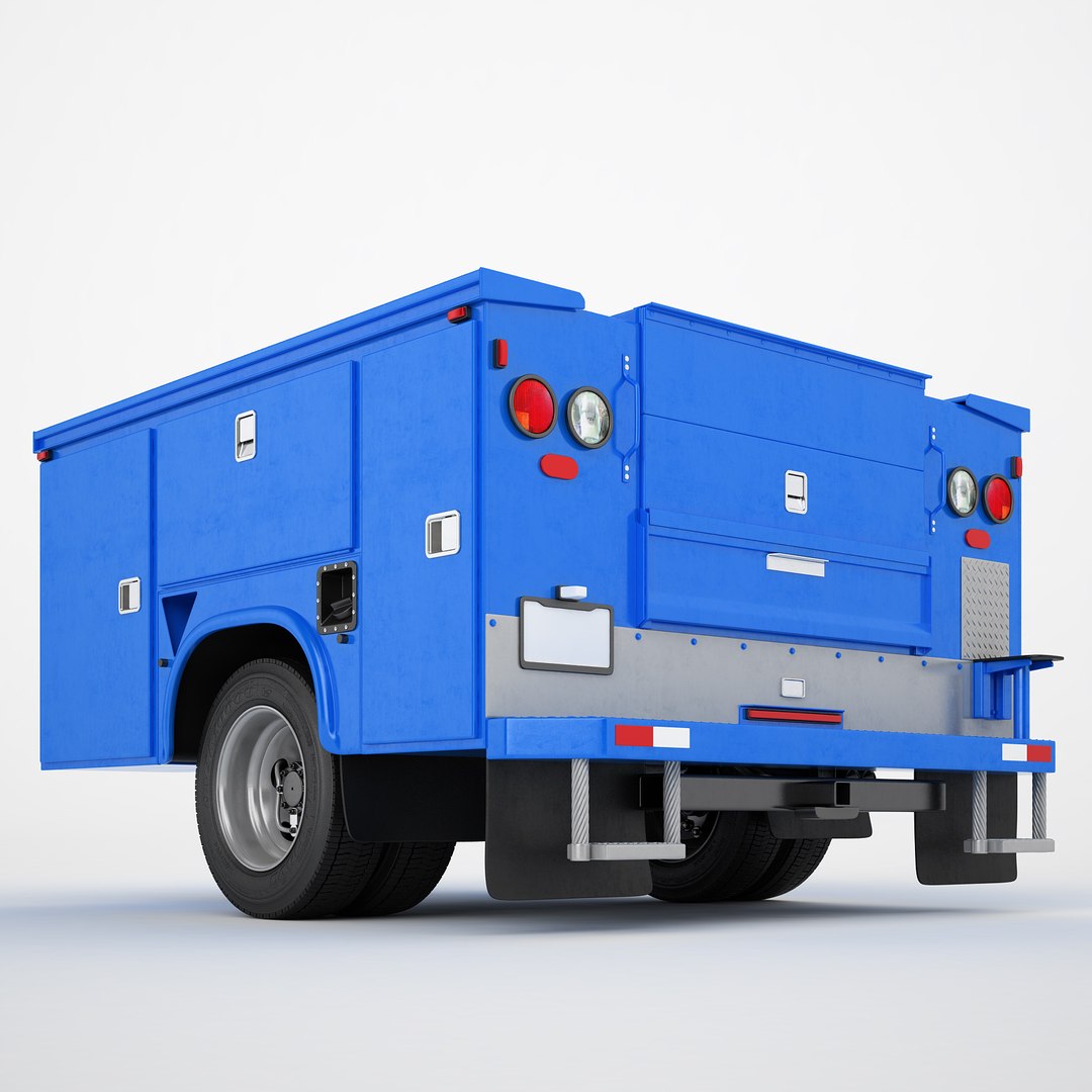 3D Enclosed Utility Truck Model - TurboSquid 1519183