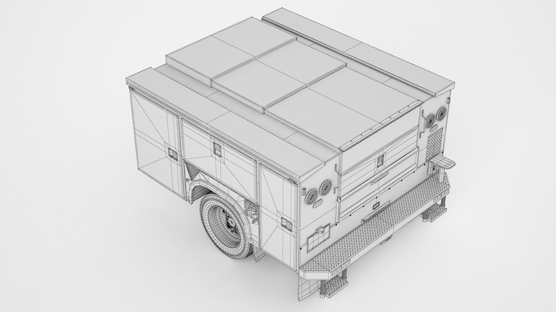 3D Enclosed Utility Truck Model - TurboSquid 1519183