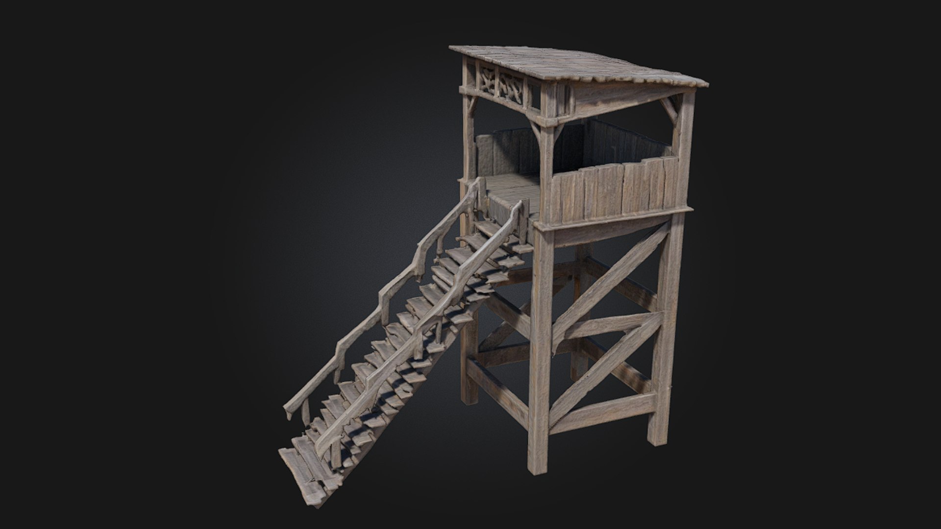 3D Model Watchtower Structure Sentinel Of The Skyline - TurboSquid 2402024