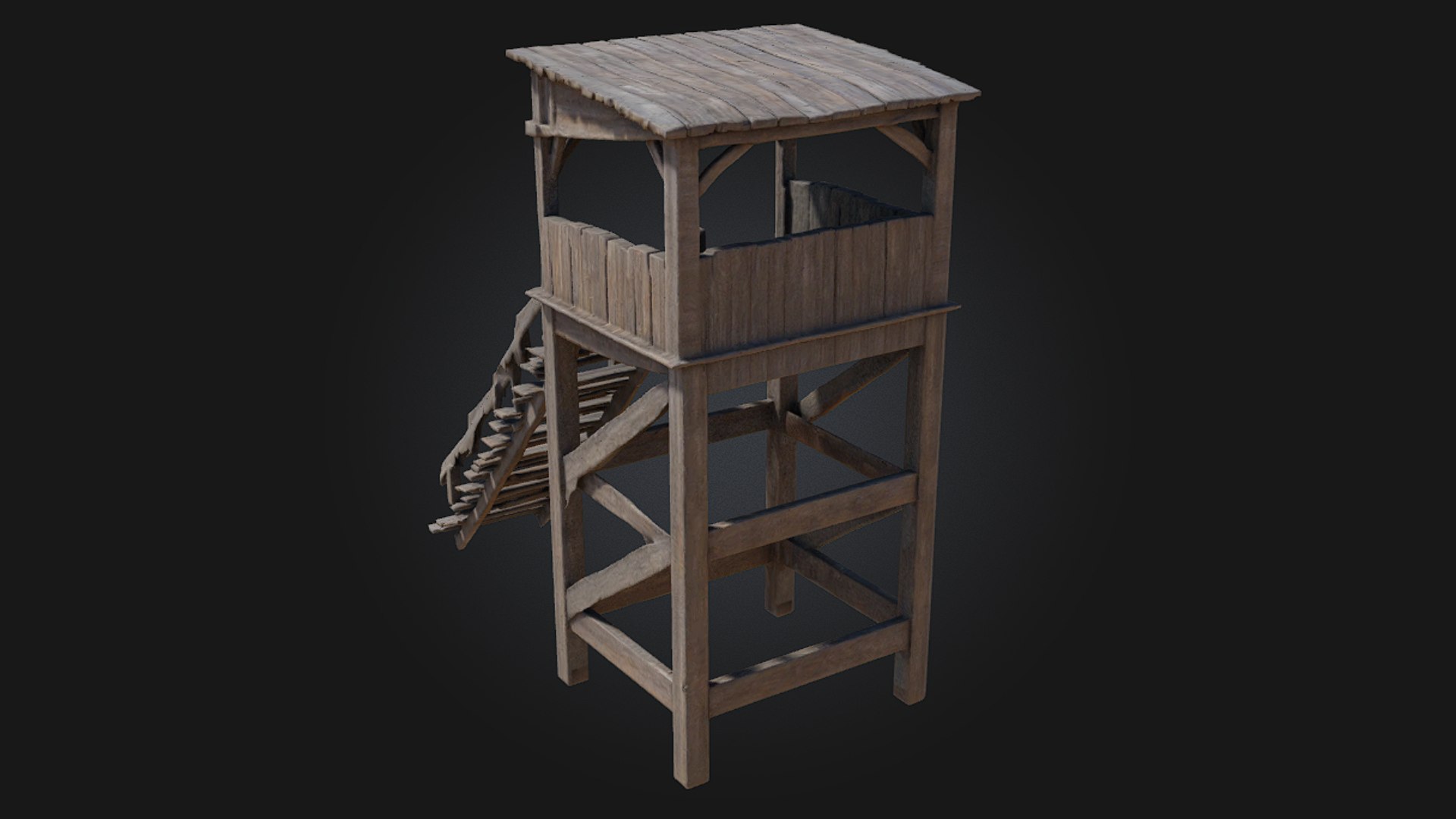 3D Model Watchtower Structure Sentinel Of The Skyline - TurboSquid 2402024
