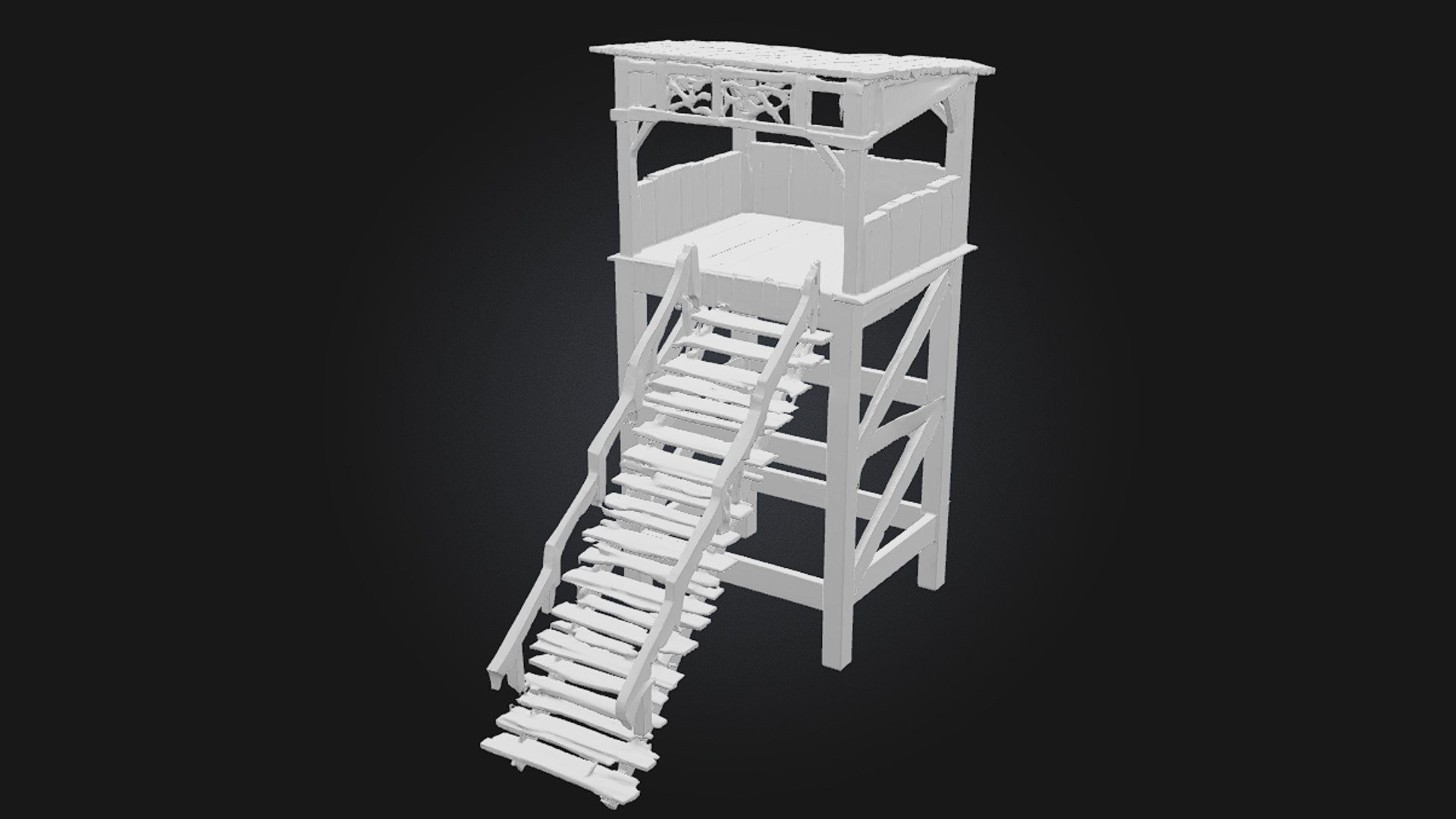 3D Model Watchtower Structure Sentinel Of The Skyline - TurboSquid 2402024