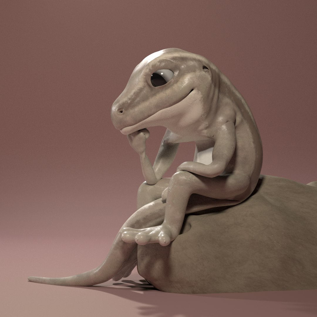 Lizard Cartoon 3D Model - TurboSquid 1460090