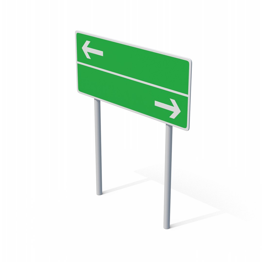 3D Model Highway Road Sign - TurboSquid 2031462