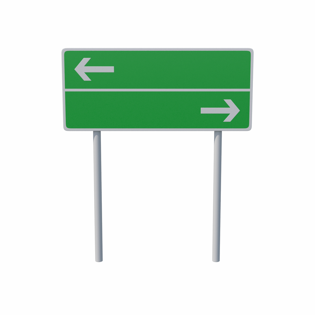 3D Model Highway Road Sign - TurboSquid 2031462