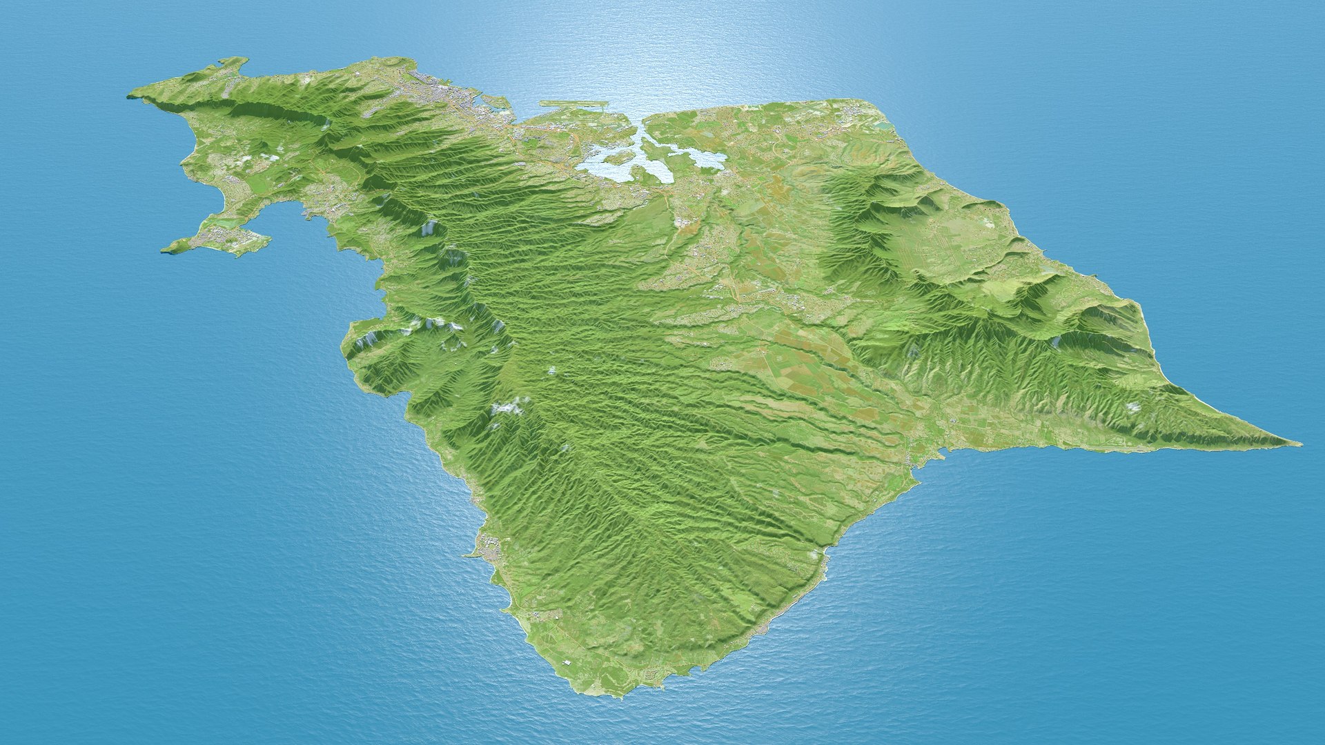 3D Oahu Island Terrain - TurboSquid 2042520