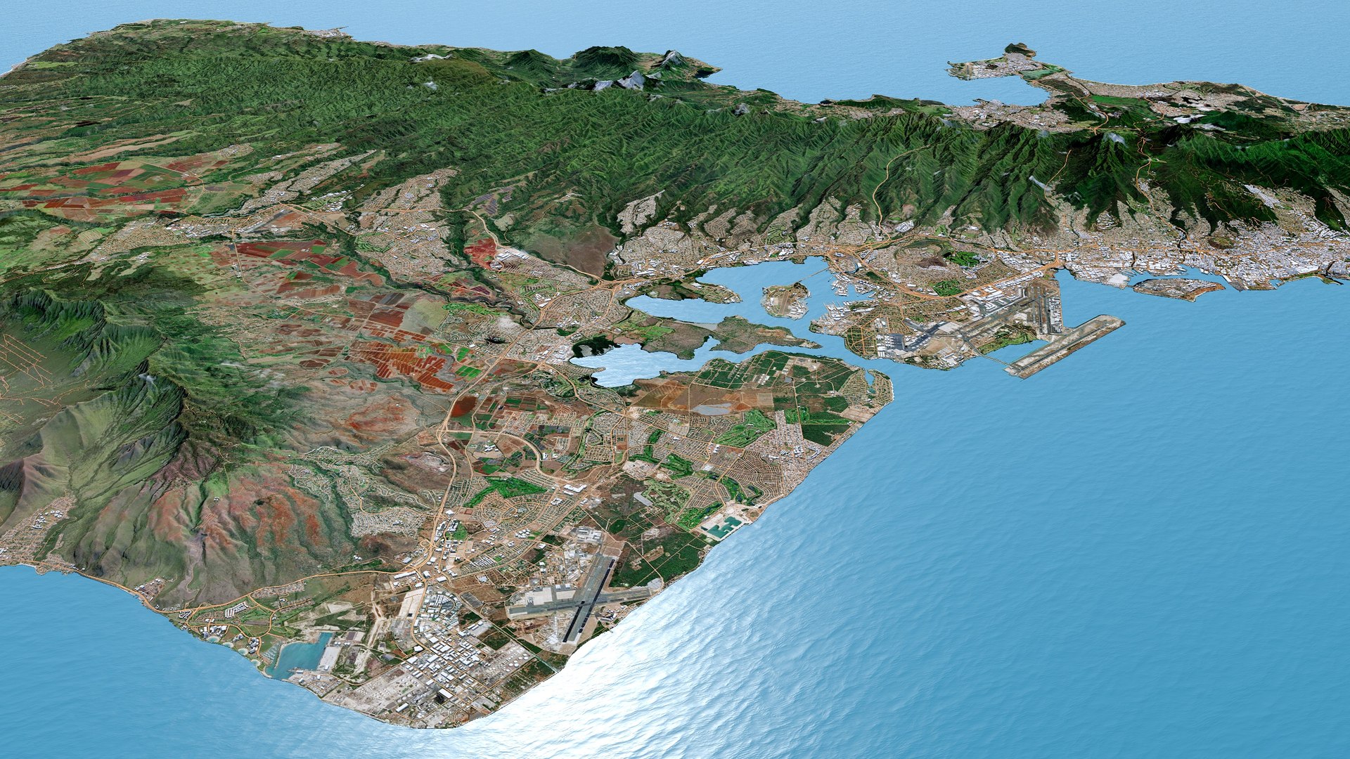 3D Oahu Island Terrain - TurboSquid 2042520