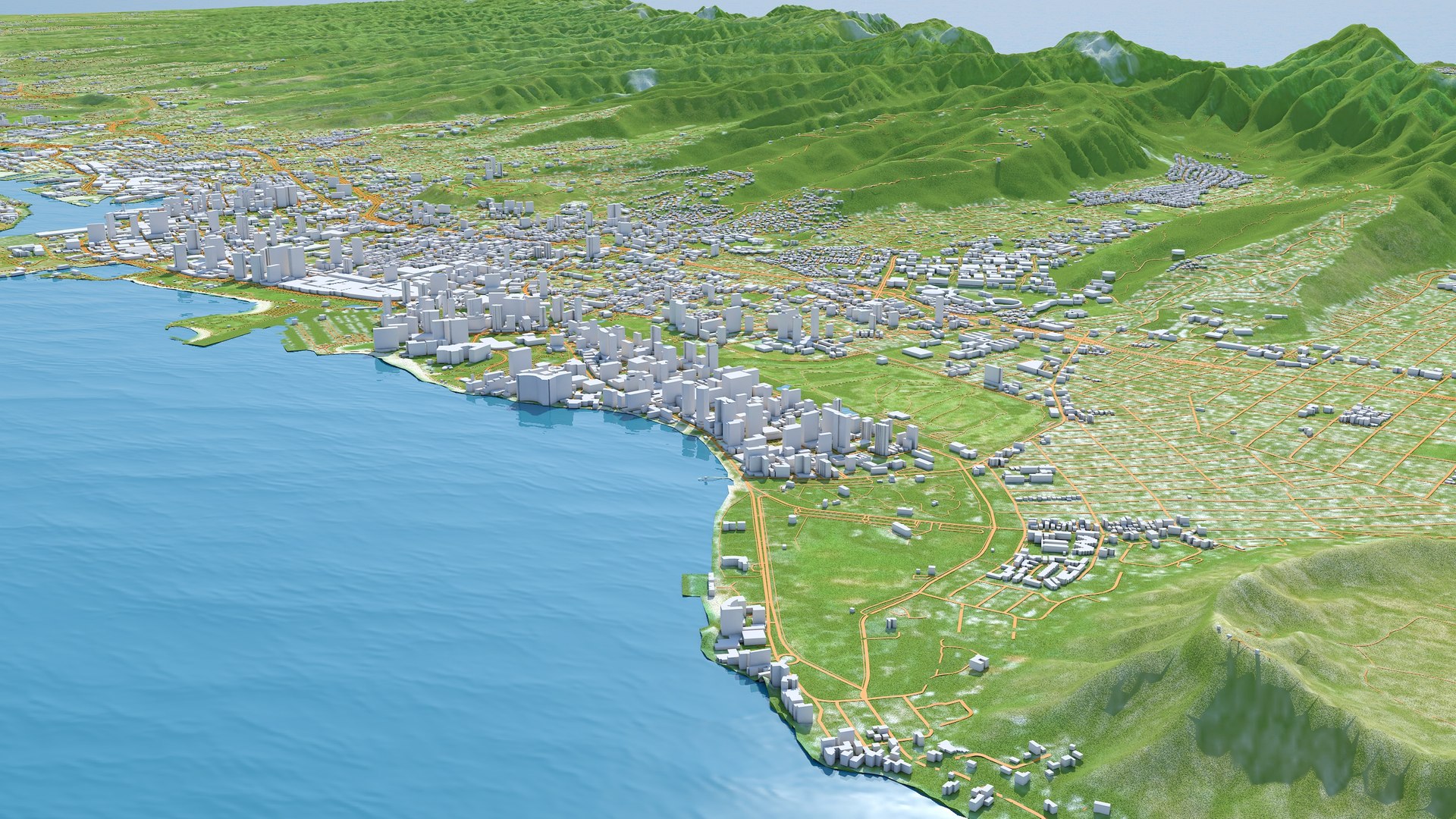 3D Oahu Island Terrain - TurboSquid 2042520