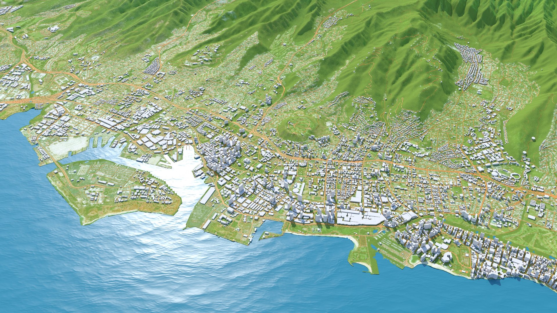 3D Oahu Island Terrain - TurboSquid 2042520