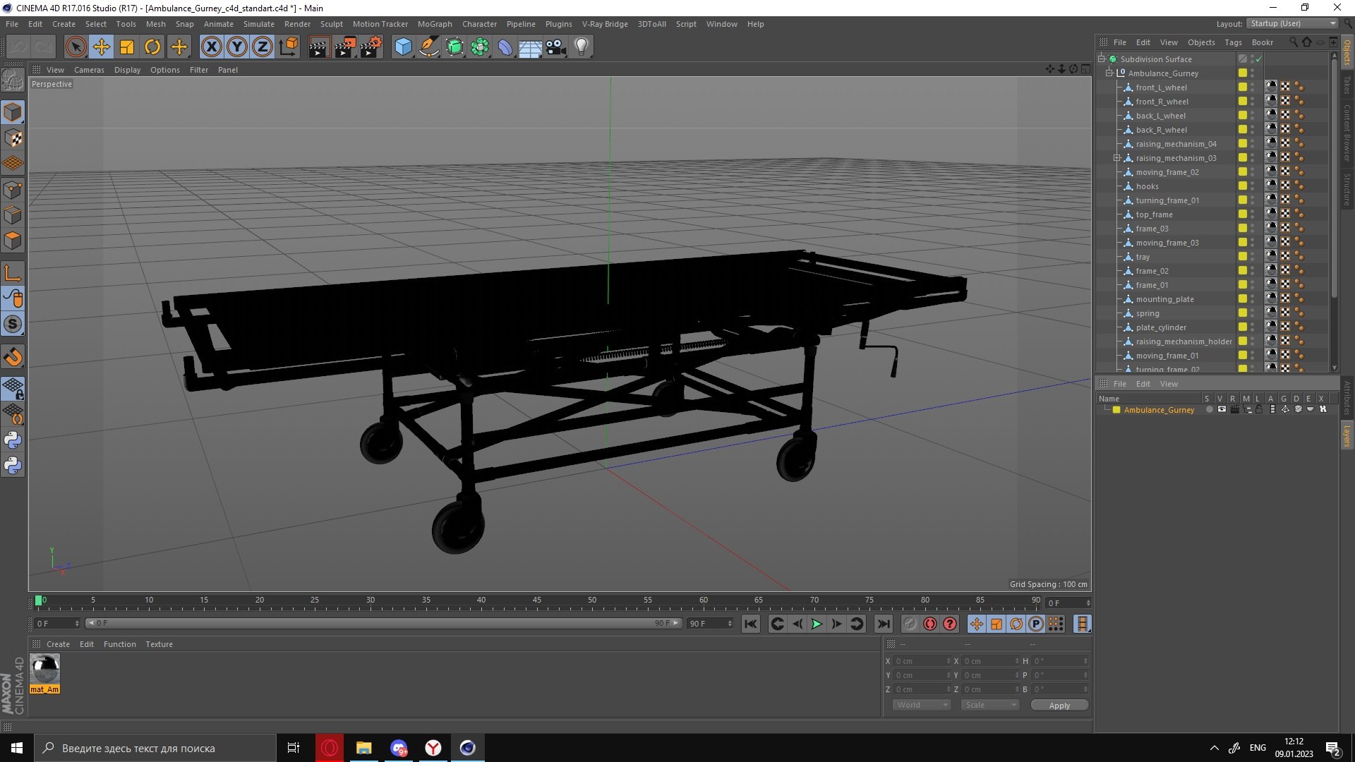 3D Ambulance Gurney - TurboSquid 2012304