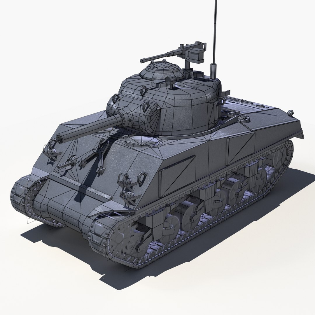 Sherman Tank - 3d Max