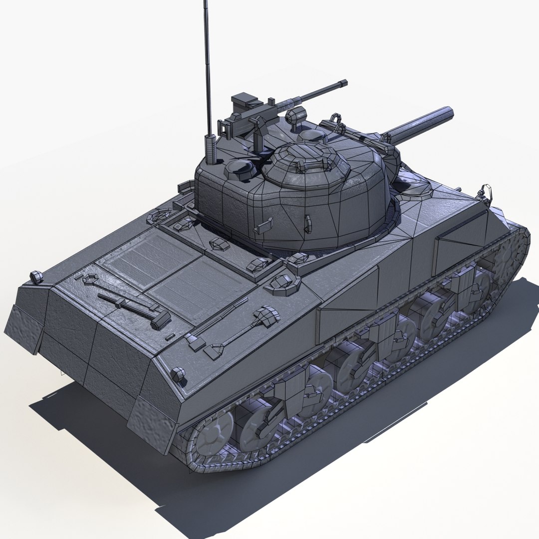 Sherman Tank - 3d Max