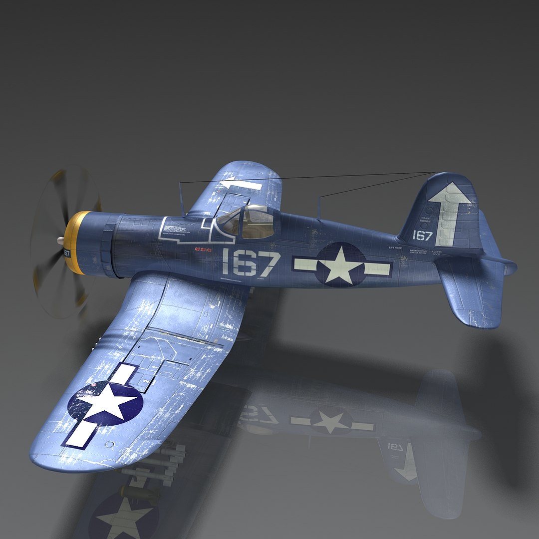 Vought F4u Corsair 3d Model