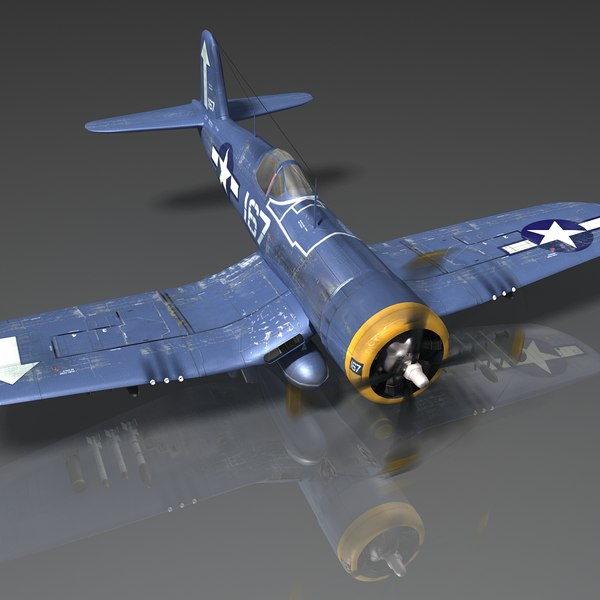 vought f4u corsair 3d model