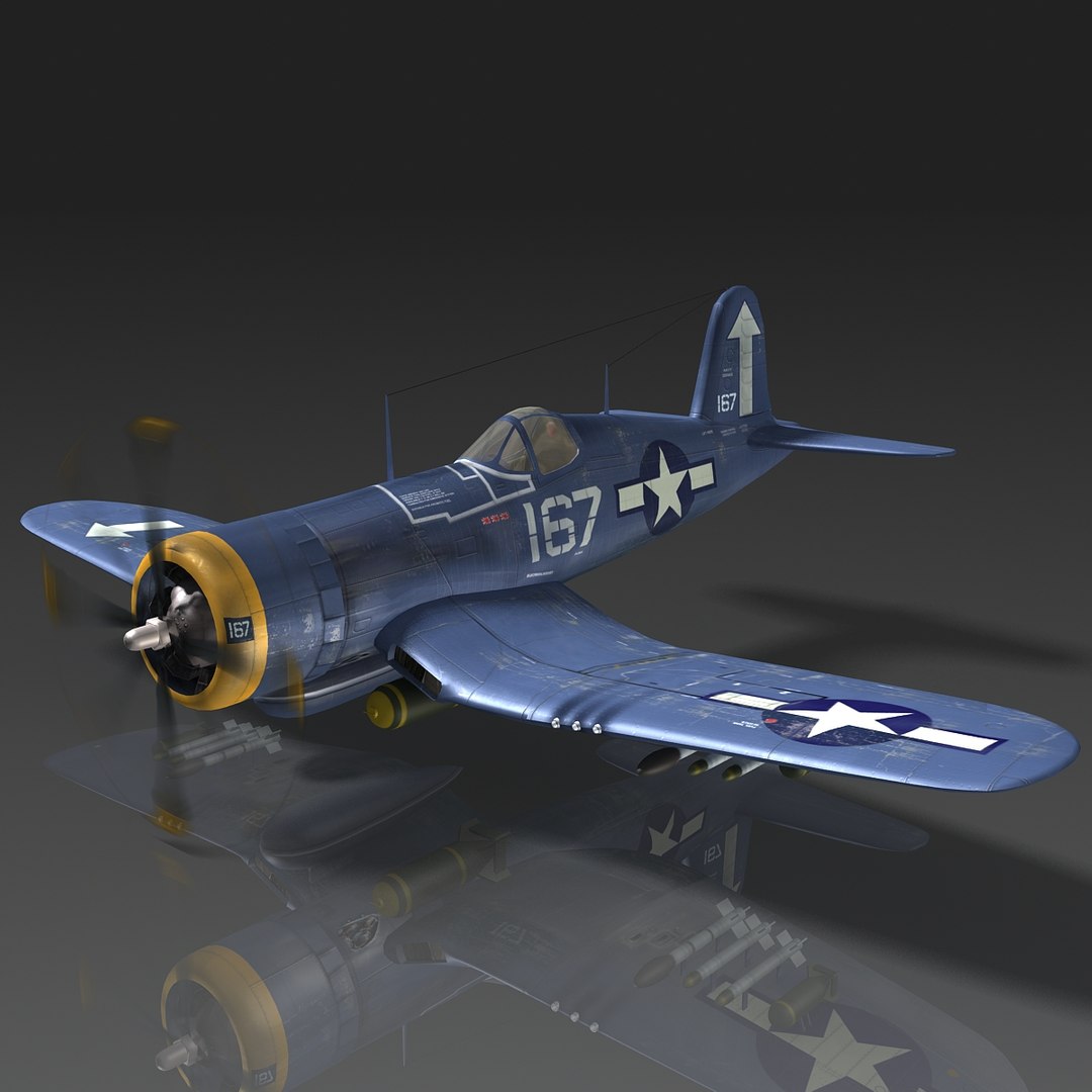 Vought F4u Corsair 3d Model