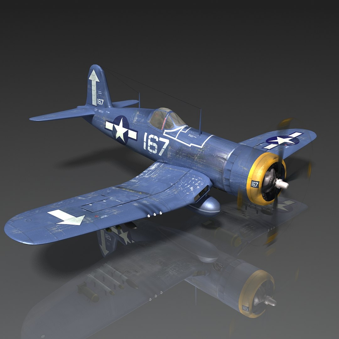 Vought F4u Corsair 3d Model