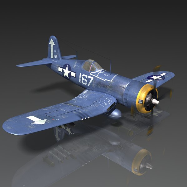 vought f4u corsair 3d model