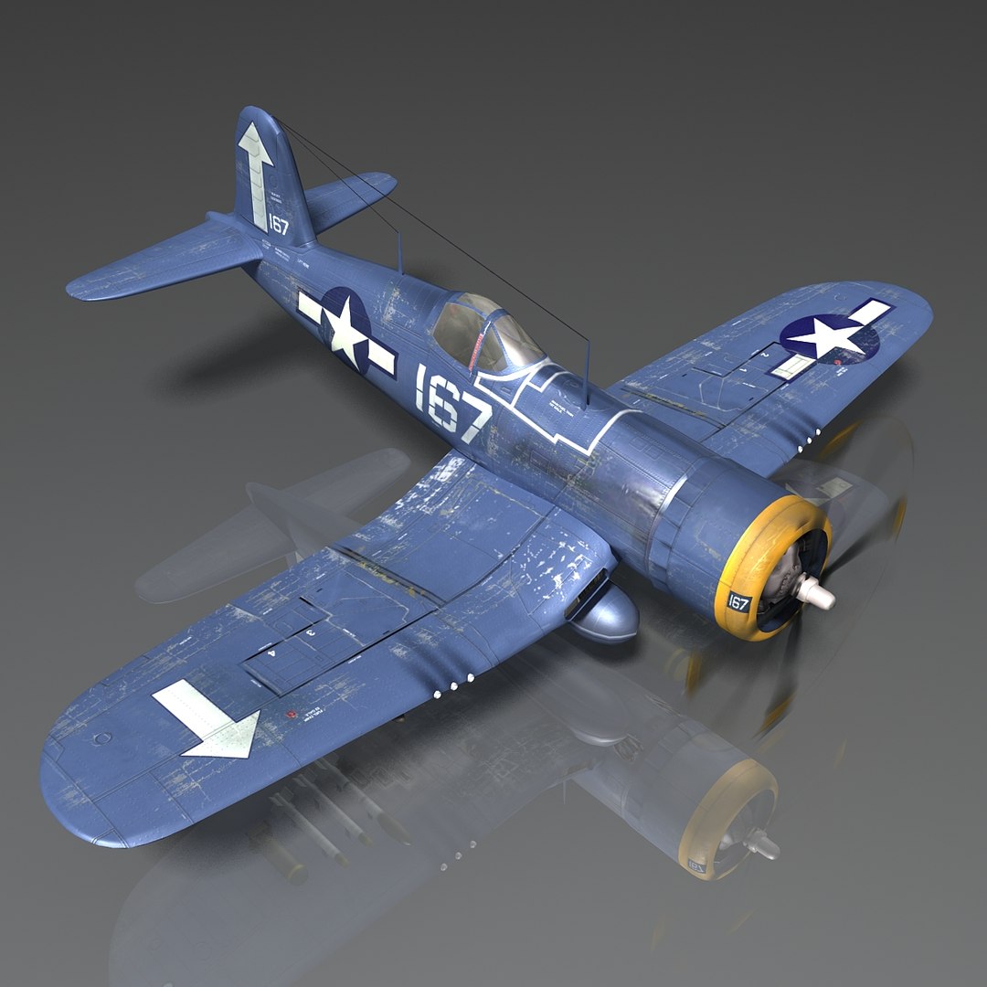 Vought F4u Corsair 3d Model
