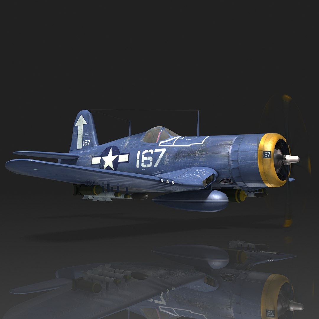 Vought F4u Corsair 3d Model