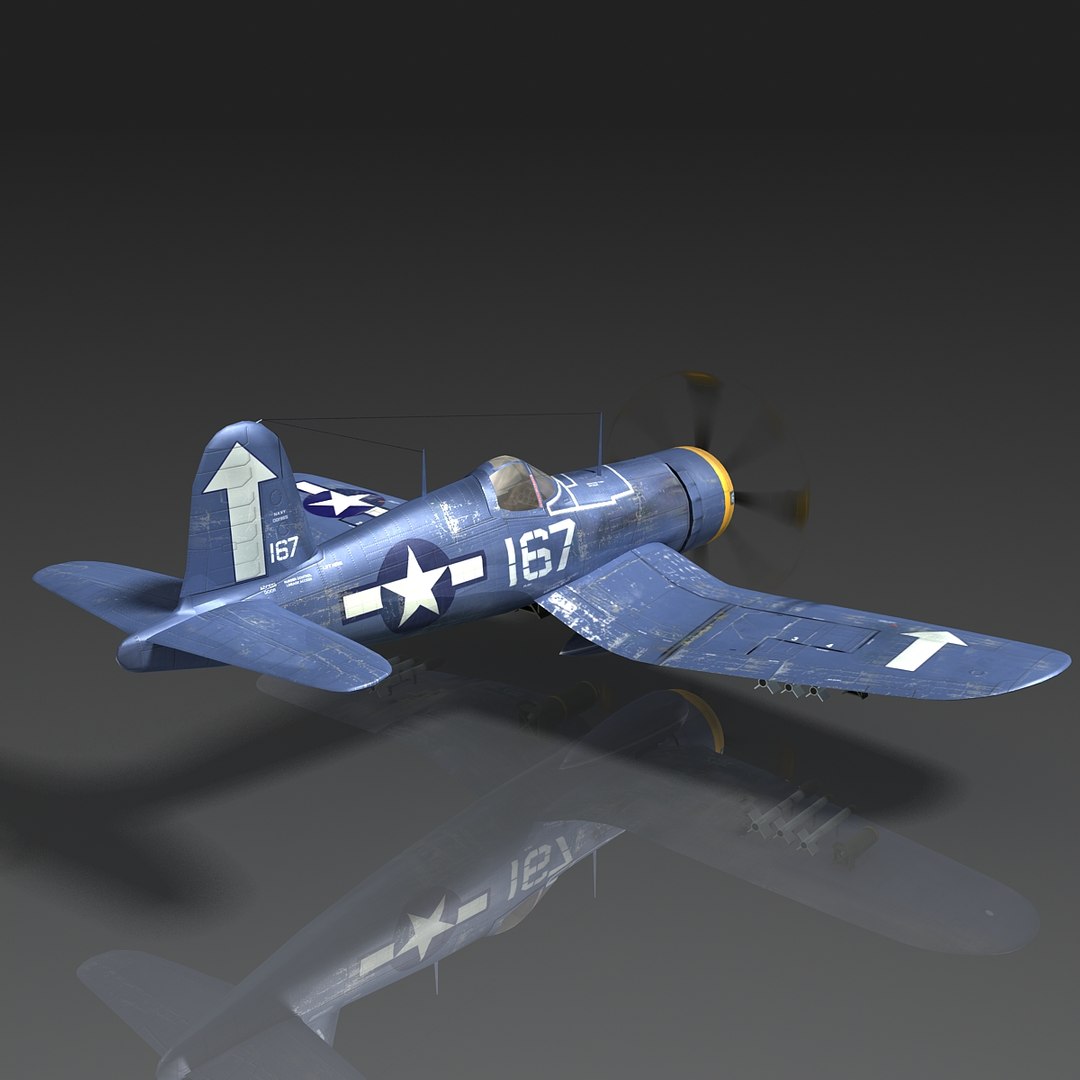 Vought F4u Corsair 3d Model