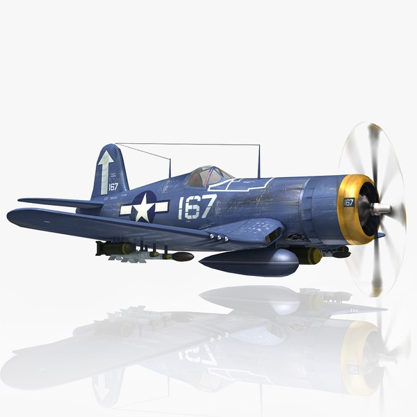 vought f4u corsair 3d model