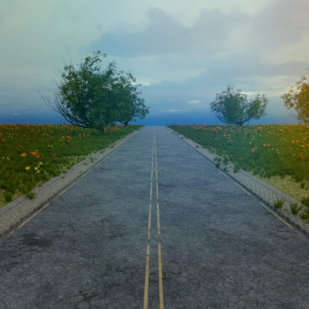 Set Road Street 3D - TurboSquid 1476536