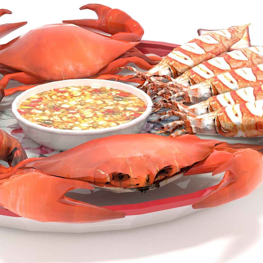 3D Avika Seafood Mixed Dish model - TurboSquid 2006569