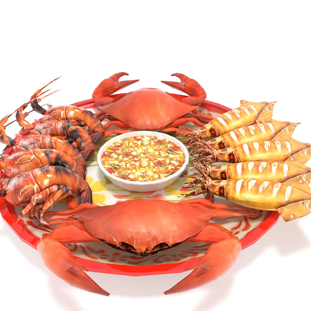 3D Avika Seafood Mixed Dish model - TurboSquid 2006569