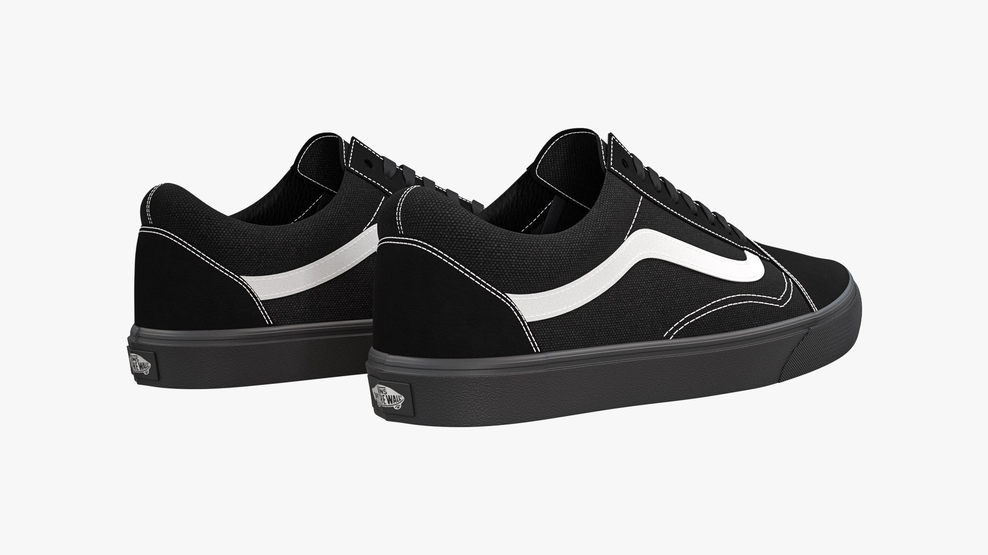 3D Vans Old Skool Mono Black - TurboSquid 1898290